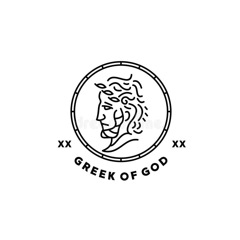 Ancient Greek God Monoline Logo, Simple Minimalist God for Brand Logo ...
