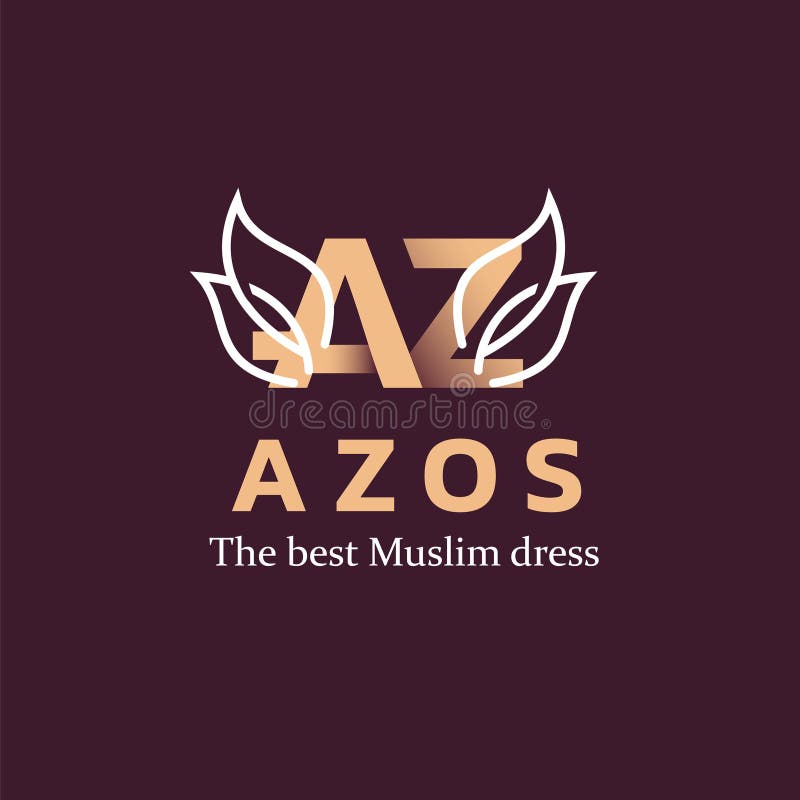 AZ Letter Logo Design Template Vector with Ornamen Flolar for Fashion ...