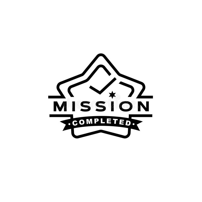 Star Rating Successful Mission with Minimalistic Shape Stock Vector ...