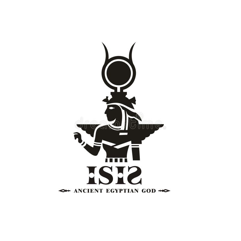 Ancient Egyptian God Isis Silhouette Stock Vector - Illustration of ...