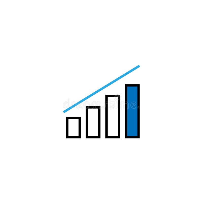 Vector Graphic of Simple Increase and Decrease Progress Graph Stock ...