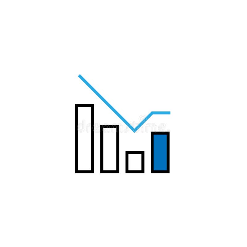 Vector Graphic of Simple Increase and Decrease Progress Graph Stock ...