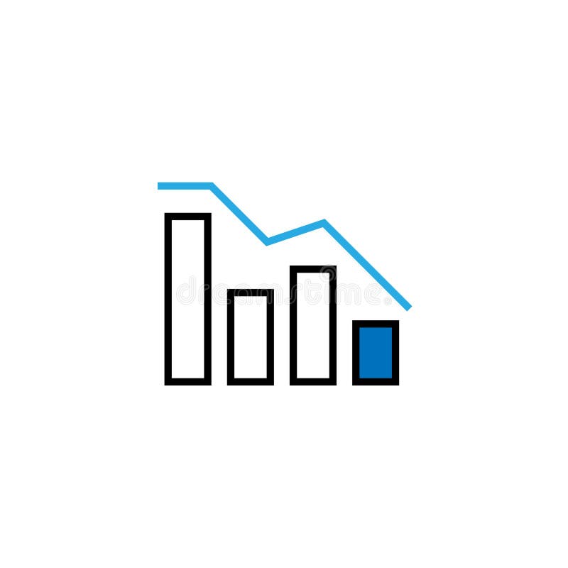 Vector Graphic of Simple Increase and Decrease Progress Graph Stock ...