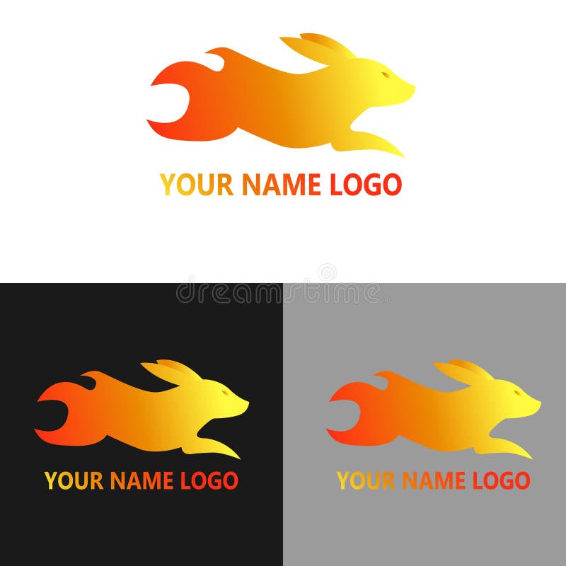 Rabbit logo stock vector. Illustration of rabbit, characters - 302018929