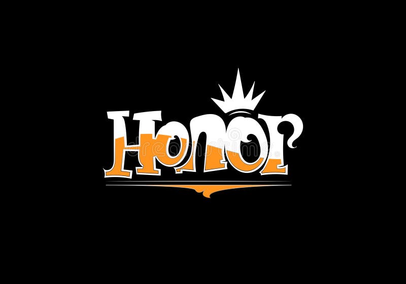 HONOR Lettering Custom Logo Design Stock Vector - Illustration of ...
