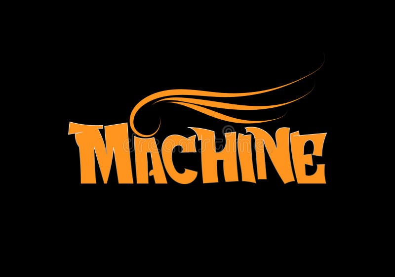 MACHINE Lettering Custom Logo Design Stock Vector - Illustration of ...