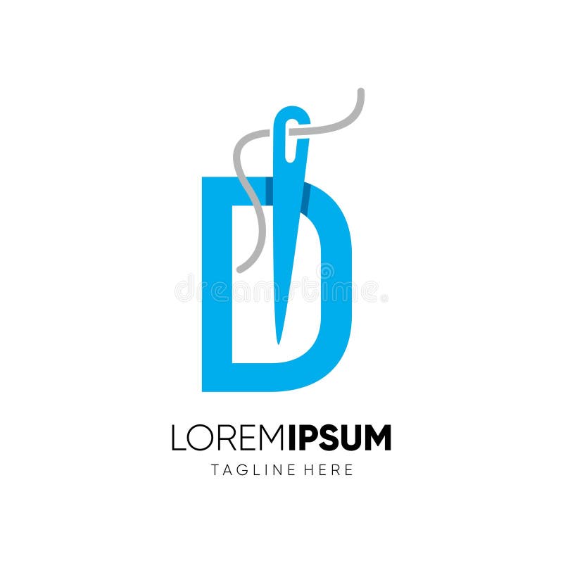 Initial Letter D Needle Logo Design Vector Icon Graphic Ilustration ...