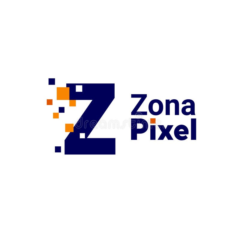 Z Letter Pixel Mark Digital 8 Bit Stock Vector - Illustration of modern ...