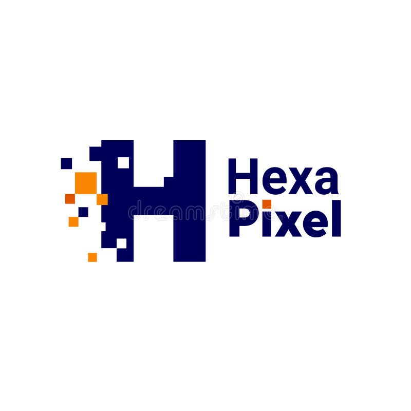 H Letter Pixel Mark Digital 8 Bit Stock Vector - Illustration of fast ...