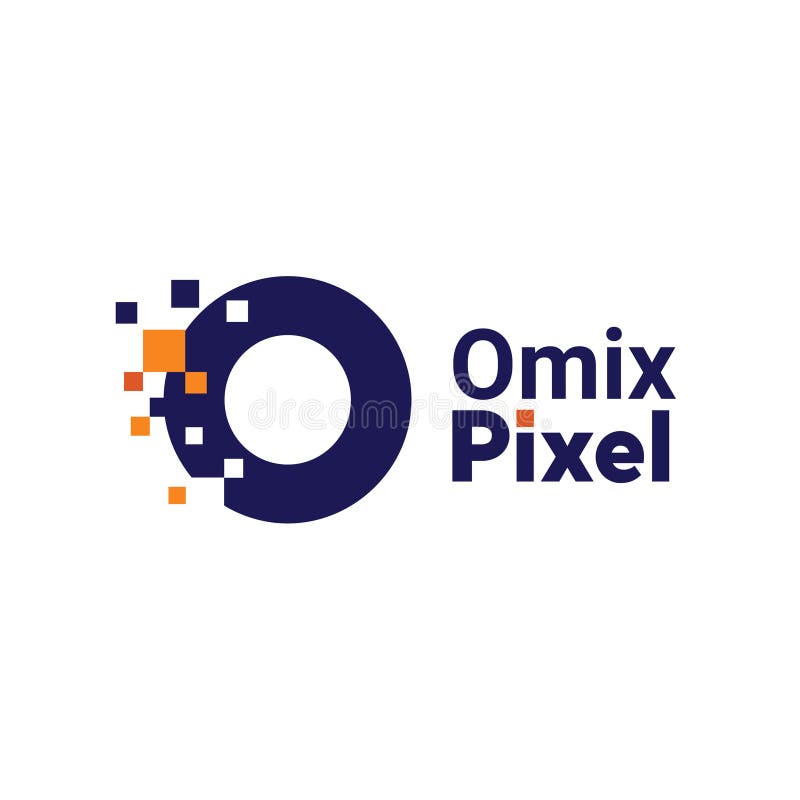 O Letter Pixel Mark Digital 8 Bit Stock Vector - Illustration of logo ...