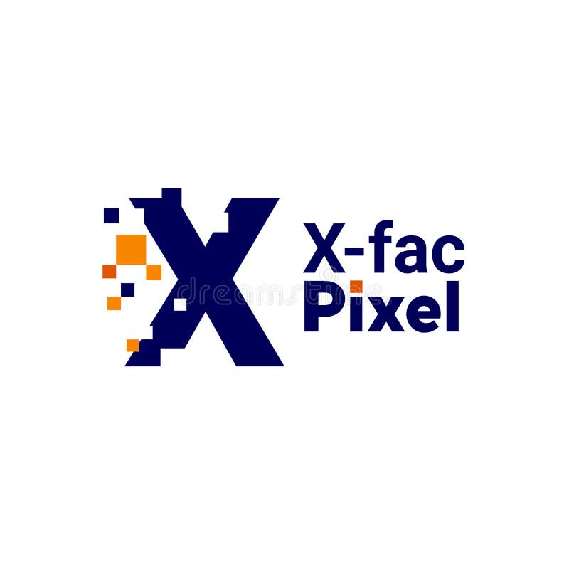 X Letter Pixel Mark Digital 8 Bit Stock Vector - Illustration of ...