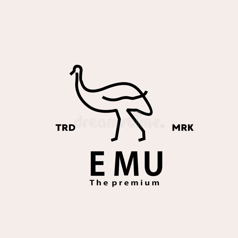 Vintage Retro Hipster Emu Logo Stock Vector - Illustration of logo ...