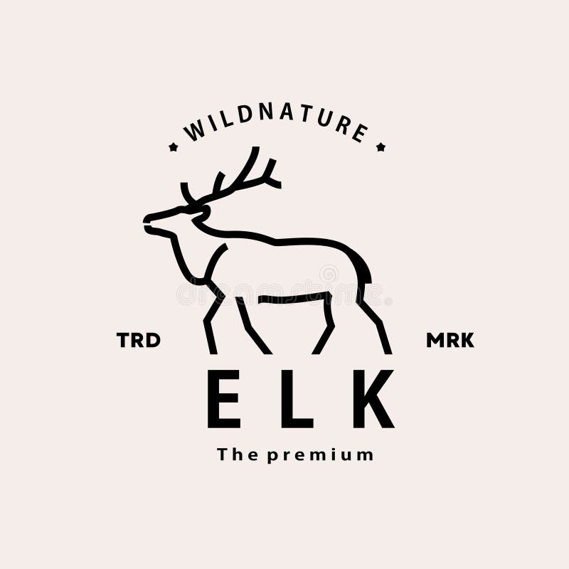 Vintage Retro Hipster Elk Logo Stock Vector - Illustration of horned ...