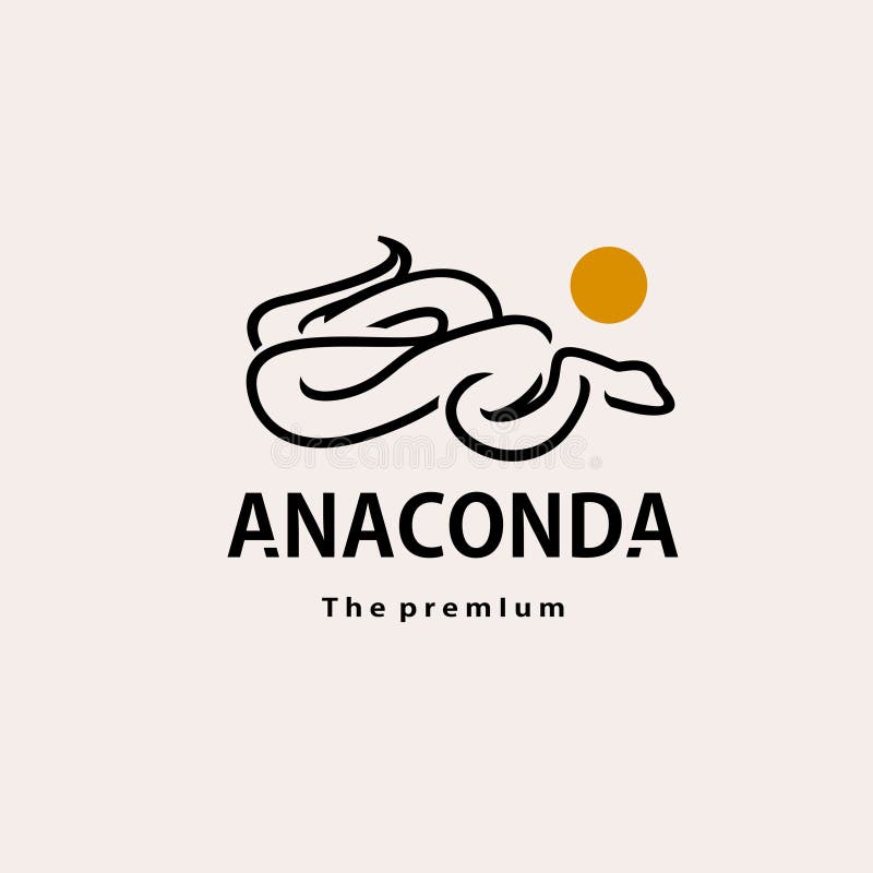 Vintage Retro Hipster Anaconda Logo Stock Vector - Illustration of ...