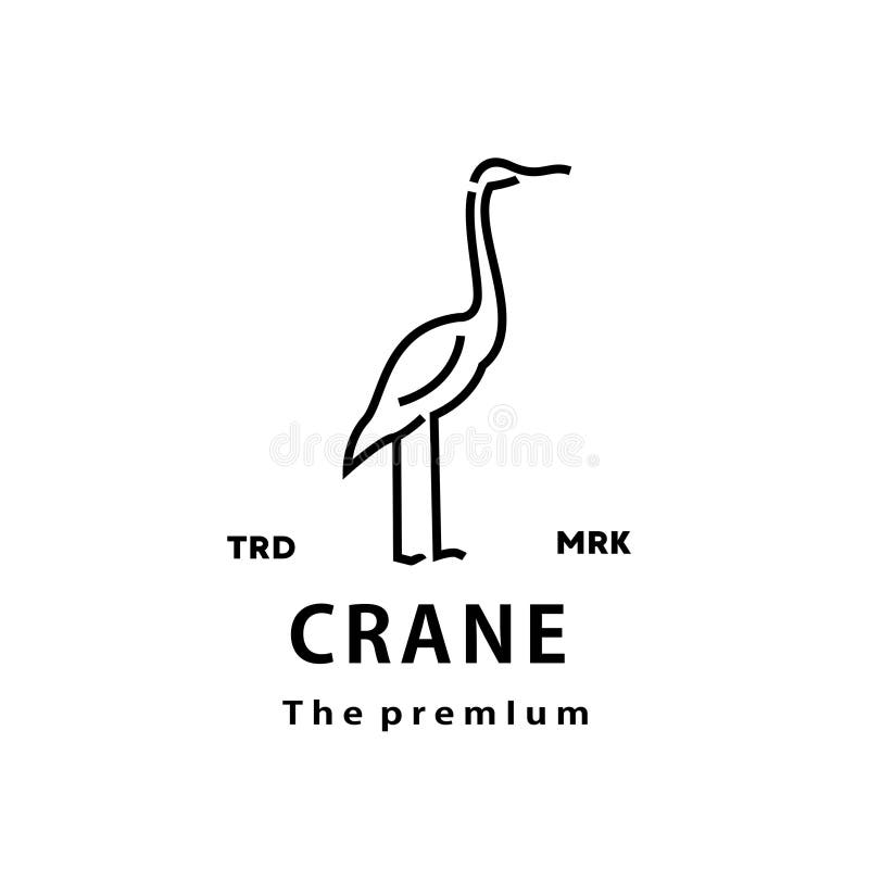Vintage Retro Hipster Crane Logo Stock Vector - Illustration of bird ...