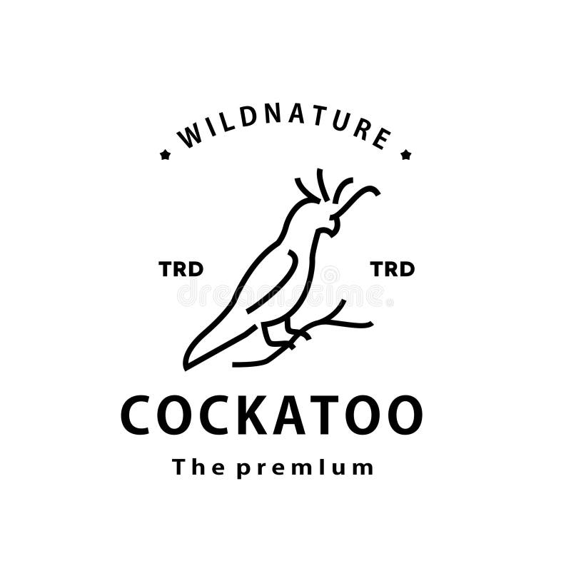 Vintage Retro Hipster Cockatoo Logo Stock Vector - Illustration of ...