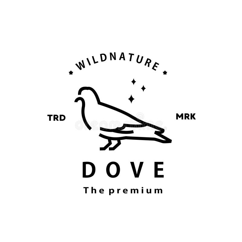 Vintage Retro Hipster Dove Logo Stock Vector - Illustration of peace ...