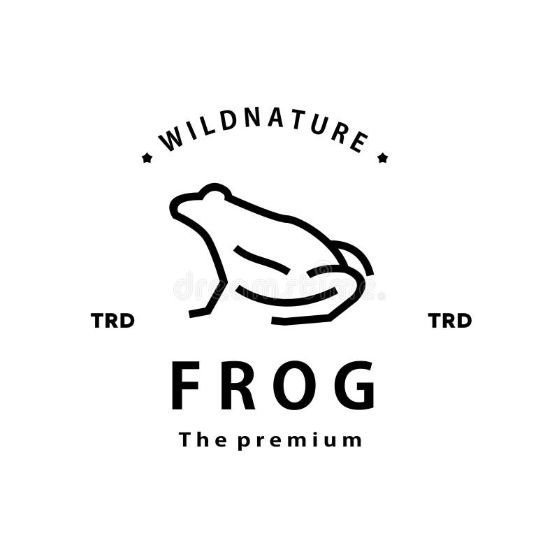 Vintage Retro Hipster Frog Logo Stock Vector - Illustration of monoline ...