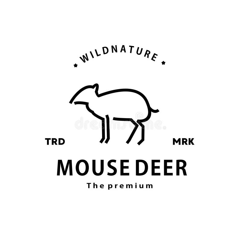Vintage Retro Hipster Mouse Deer Logo Stock Vector - Illustration of ...