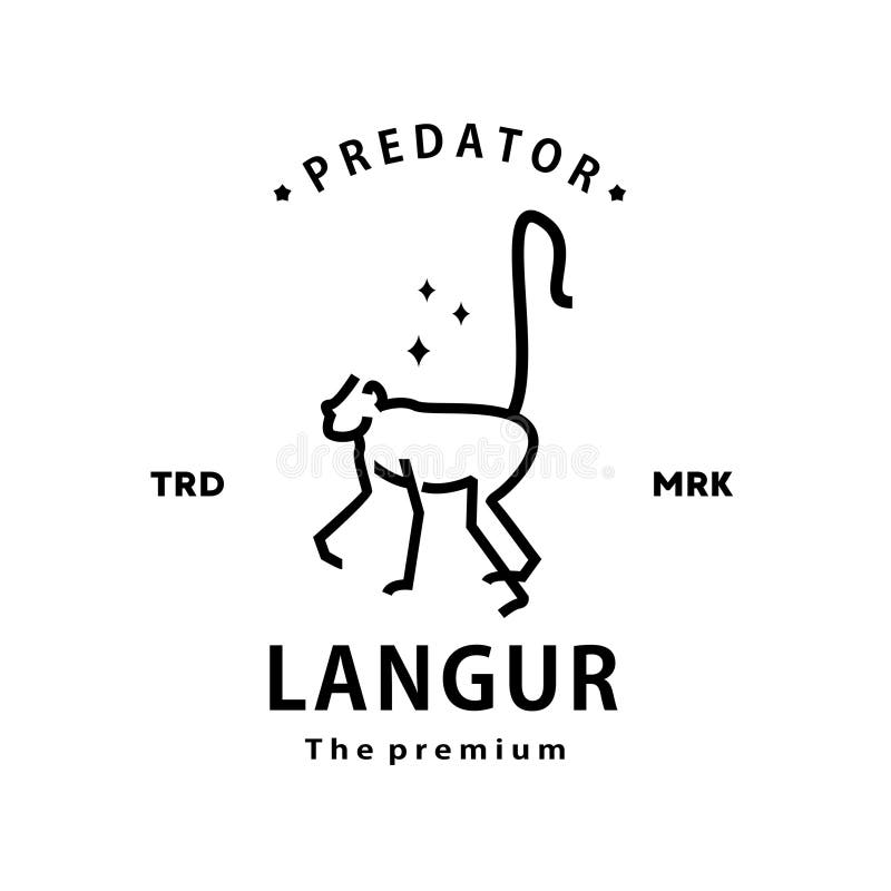Vintage Retro Hipster Langur Logo Stock Vector - Illustration of idea ...