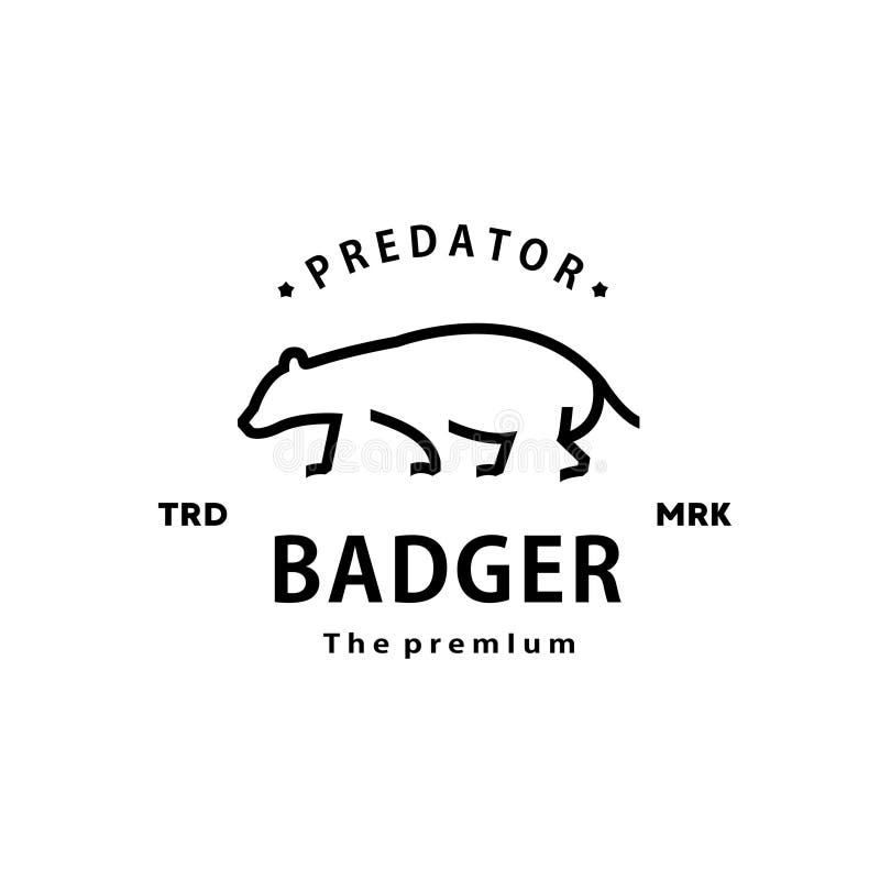 Vintage Badger,label or Tag Stock Vector - Illustration of backdrop ...