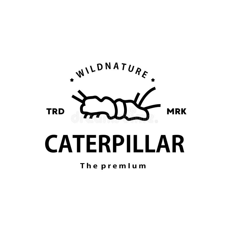 Vintage Retro Hipster Caterpillar Logo Stock Vector - Illustration of ...