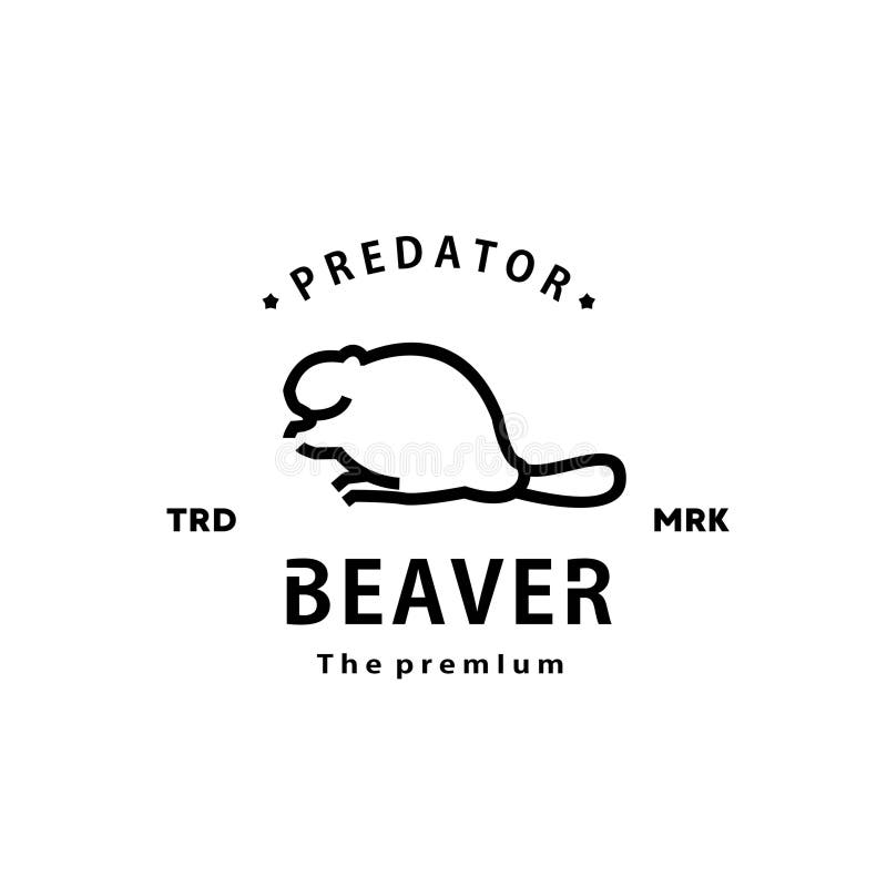 Vintage Retro Hipster Beaver Logo Stock Vector - Illustration of mascot ...