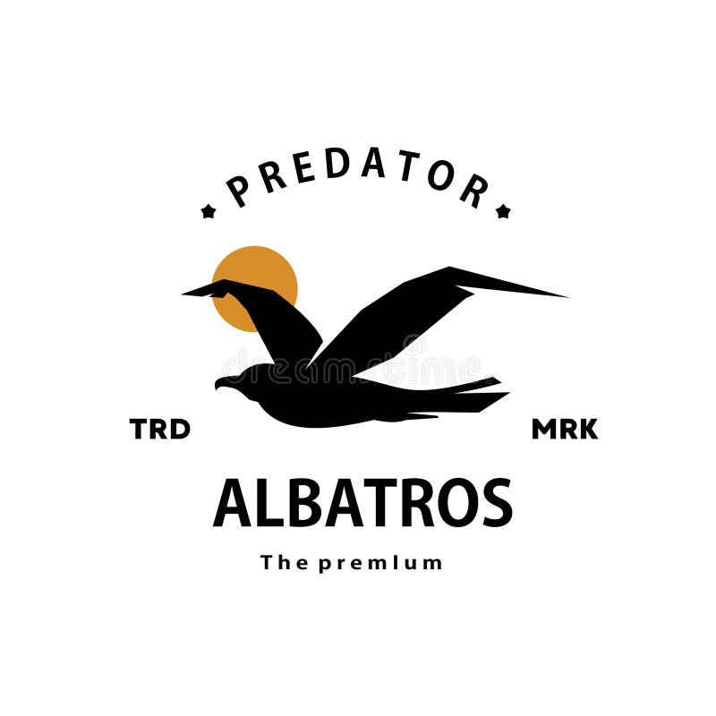 Vintage Retro Hipster Albatros Bird Logo Stock Vector - Illustration of ...