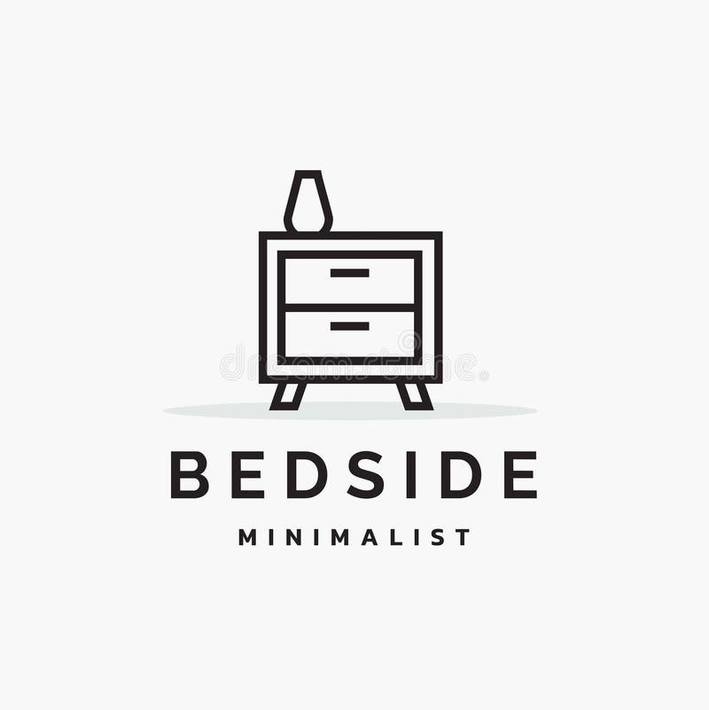 Bedside Furniture Modern Logo Stock Vector - Illustration of flat ...