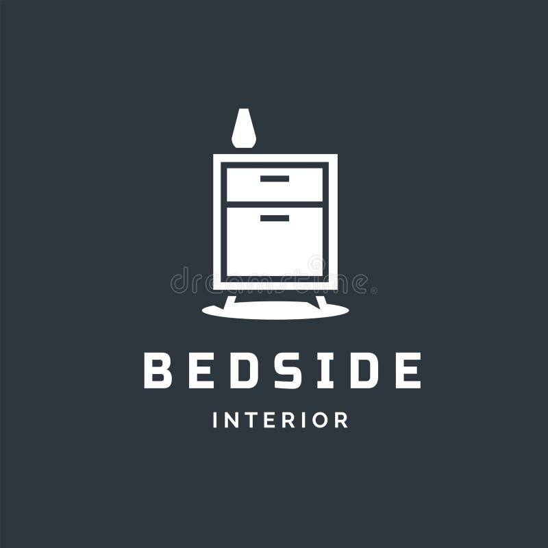 Bedside Furniture Modern Logo Stock Vector - Illustration of night ...