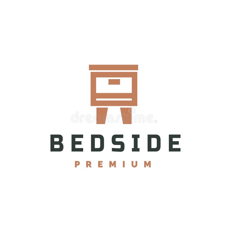Bedside Furniture Cute Logo Stock Vector - Illustration of indoor ...