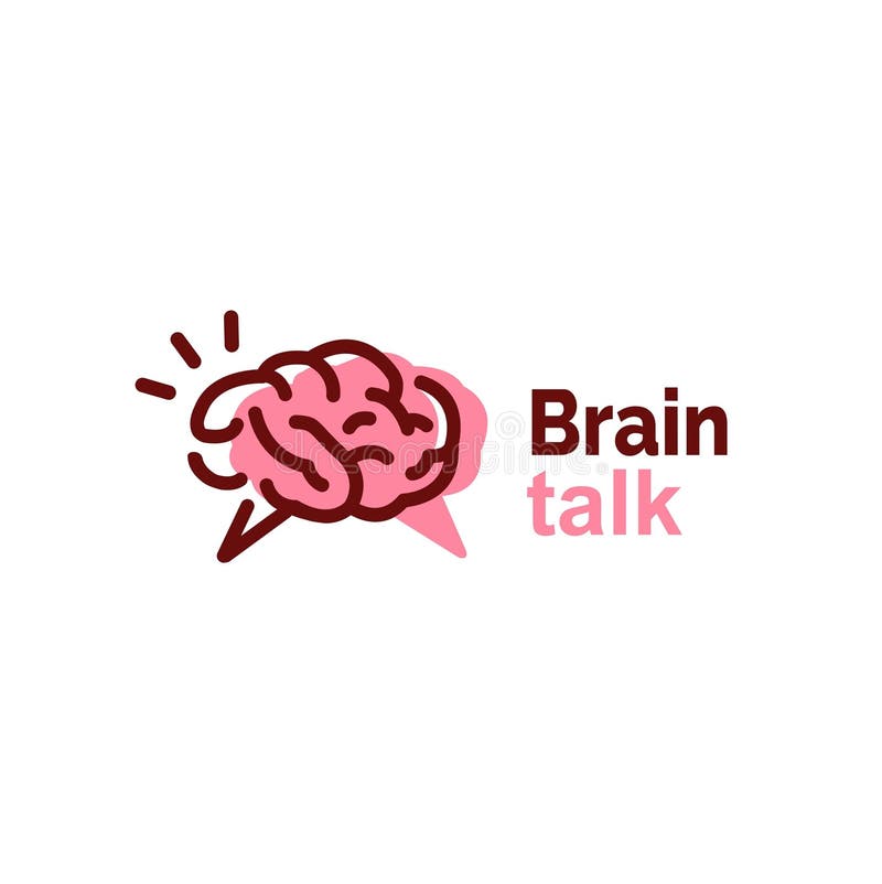 Talk Ideas, Smart Brain Creative Logo Stock Vector - Illustration of icon, brain: 303739154