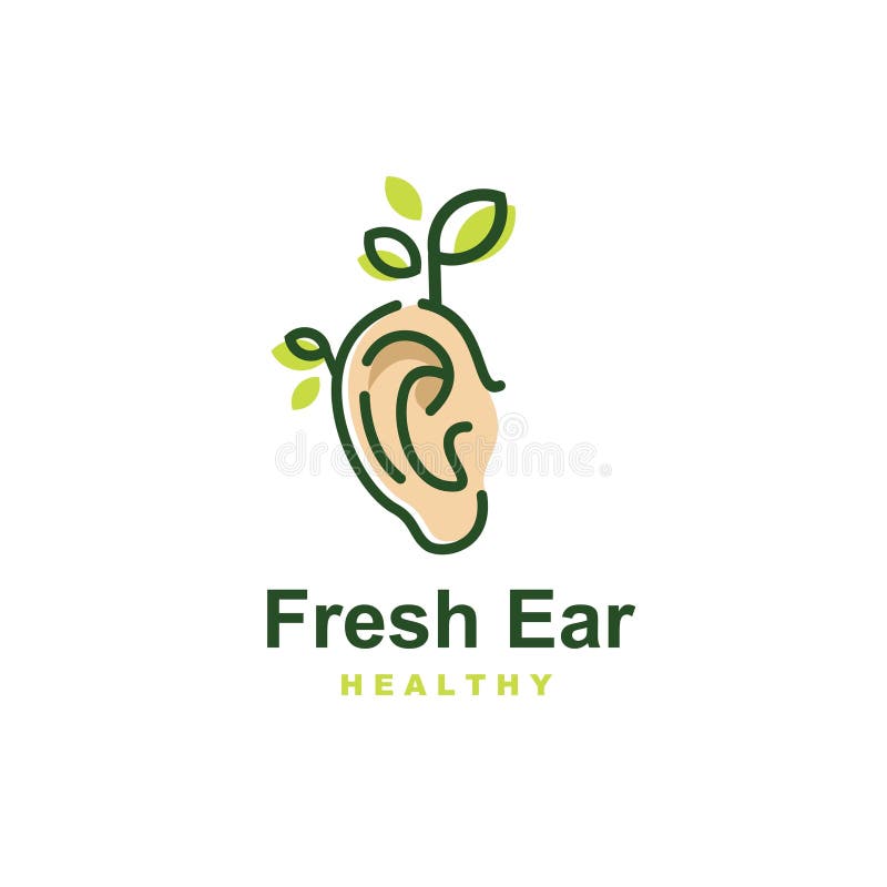 Growing Ear and Green Plant Logo Vector Stock Vector - Illustration of ...