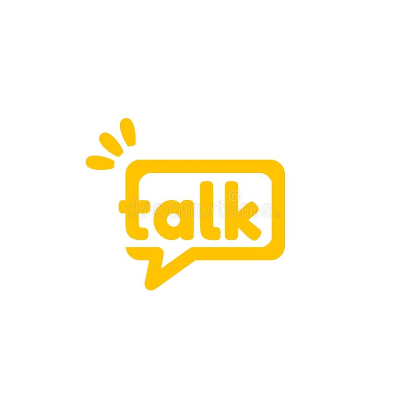 Chat Balloon or Talk Logo Symbol Stock Vector - Illustration of company ...