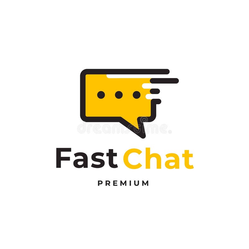 Fast Chat, Dialog App Dialog Bubble Logo Stock Vector - Illustration of ...