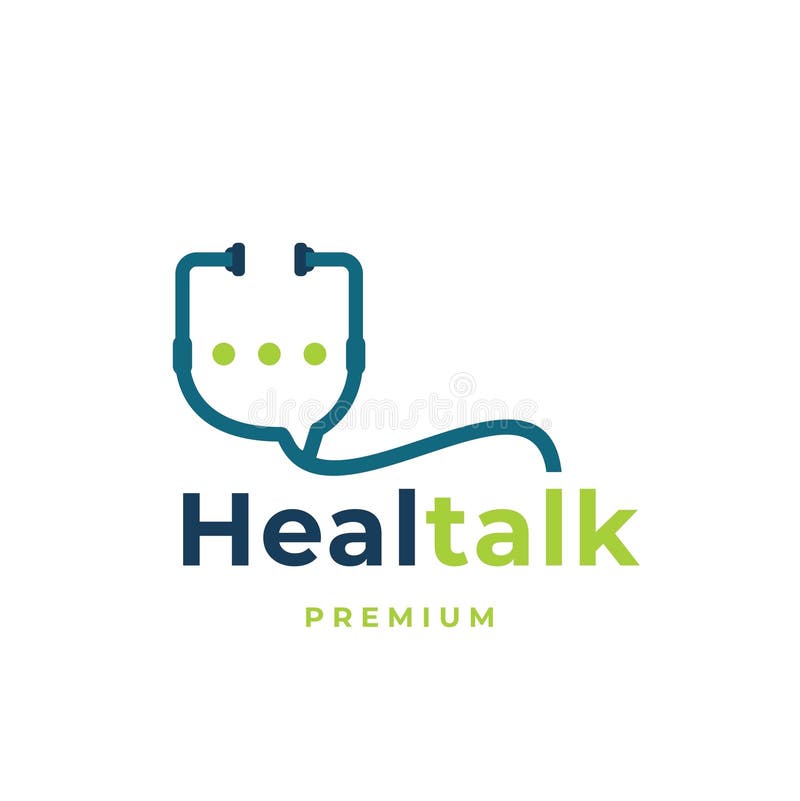 Health Talk Logo Designs Simple Modern Stock Vector - Illustration of ...