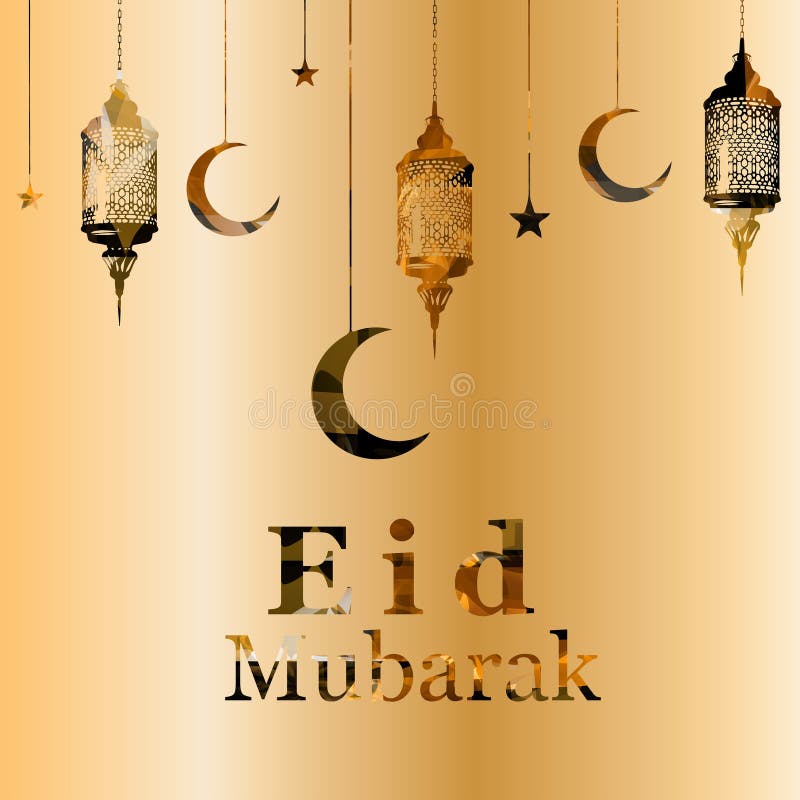 Golden Decorative Arabic Islamic Banner Design. Vector with Colorful ...