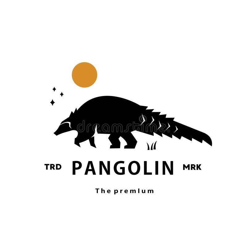 Pangolin Logo Vector Outline Silhouette Art Icon Stock Vector ...