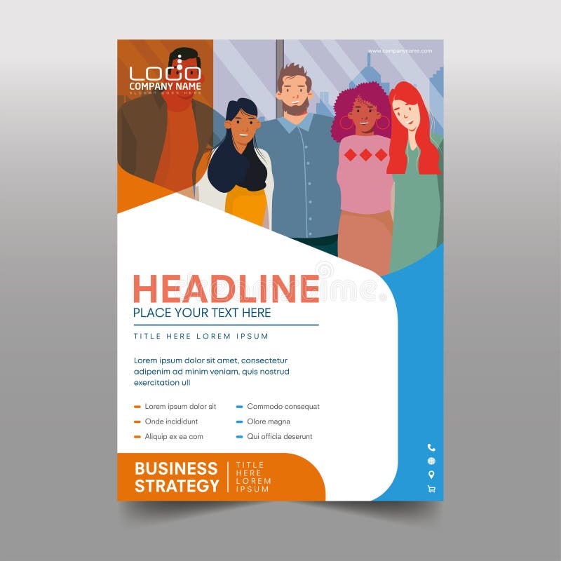 Together People Brochure Design Flyer Vector Stock Vector ...