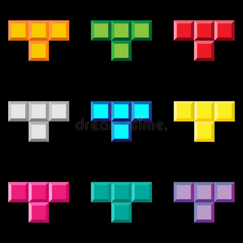 Little Letter T Block Game Pack Stock Vector - Illustration of designs ...