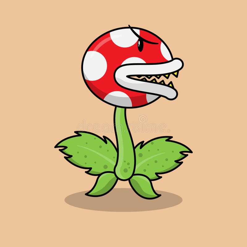 Monster Flower Enemy Game stock vector. Illustration of power - 305054676