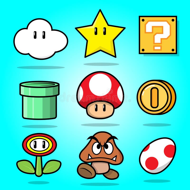 Bundle Super Game Item stock illustration. Illustration of illustrator ...