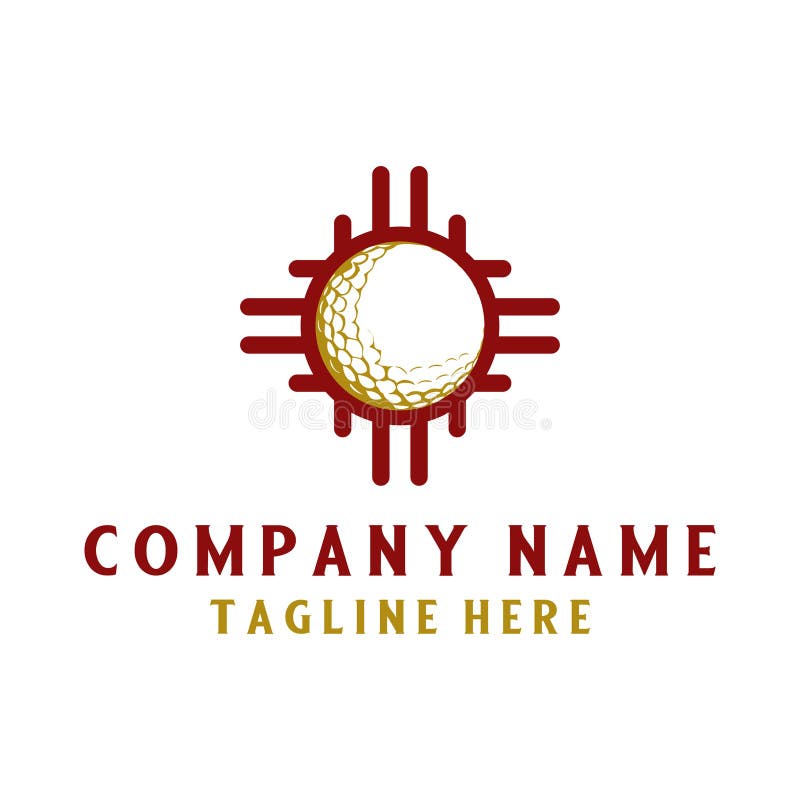 Golf Logo Design. Elegant Golf Ball Icon Stock Vector - Illustration of ...