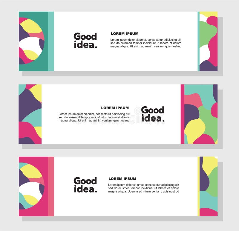 Modern Geometric Website Banner Template Bundle Set,Company Identity ...