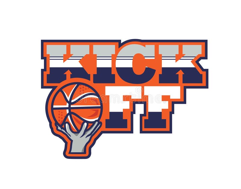 Kick Off Tournament Minmalist Basketball Ball Logo Stock Vector ...