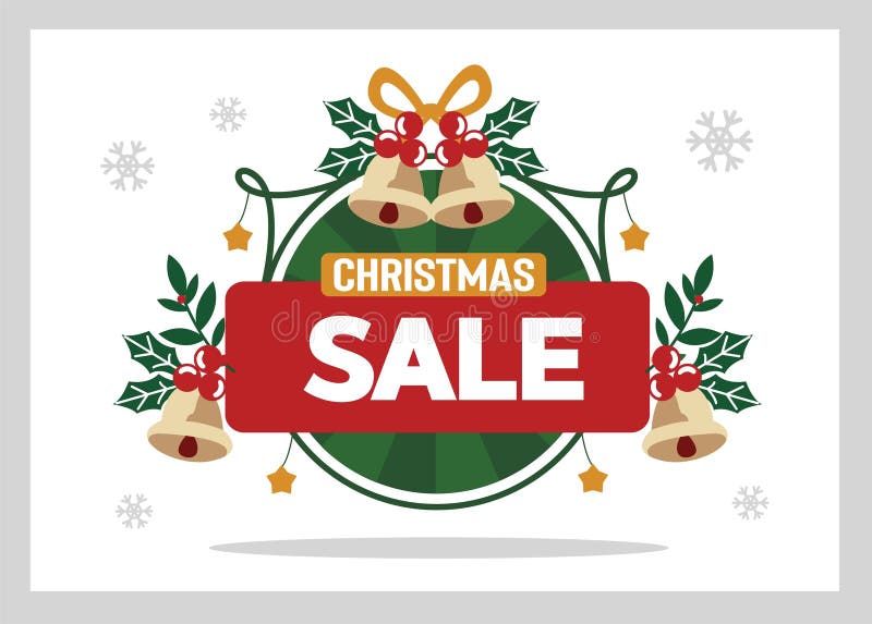 Christmas Sale Vector, Promotional Banner with Gifts and Decorations ...