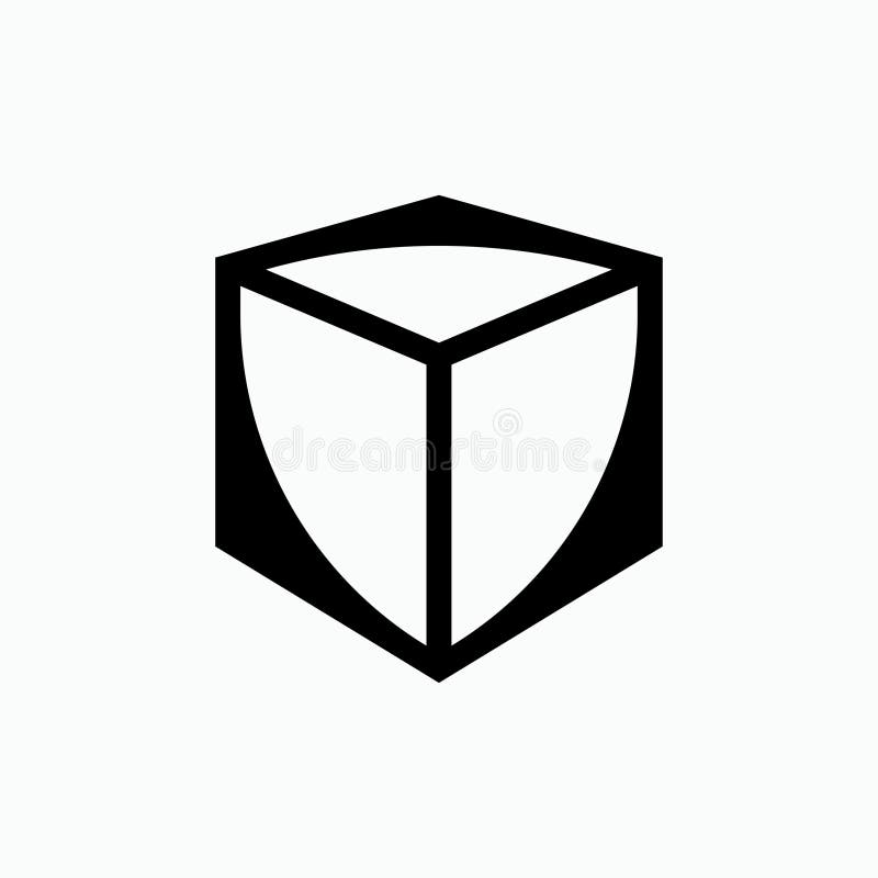 3D Cubic Icon. Three Dimensional Shape Symbol . Basic RGB. Stock ...