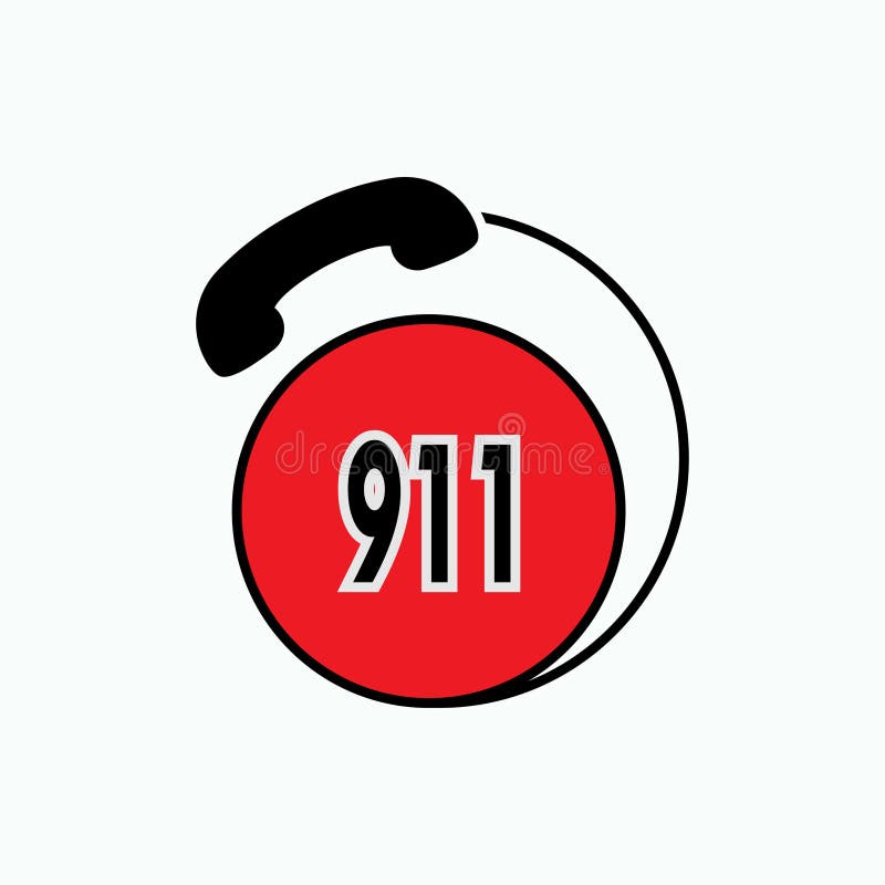 911 Emergency Call. Hotline Phone Number Symbol - Vector. Basic RGB ...