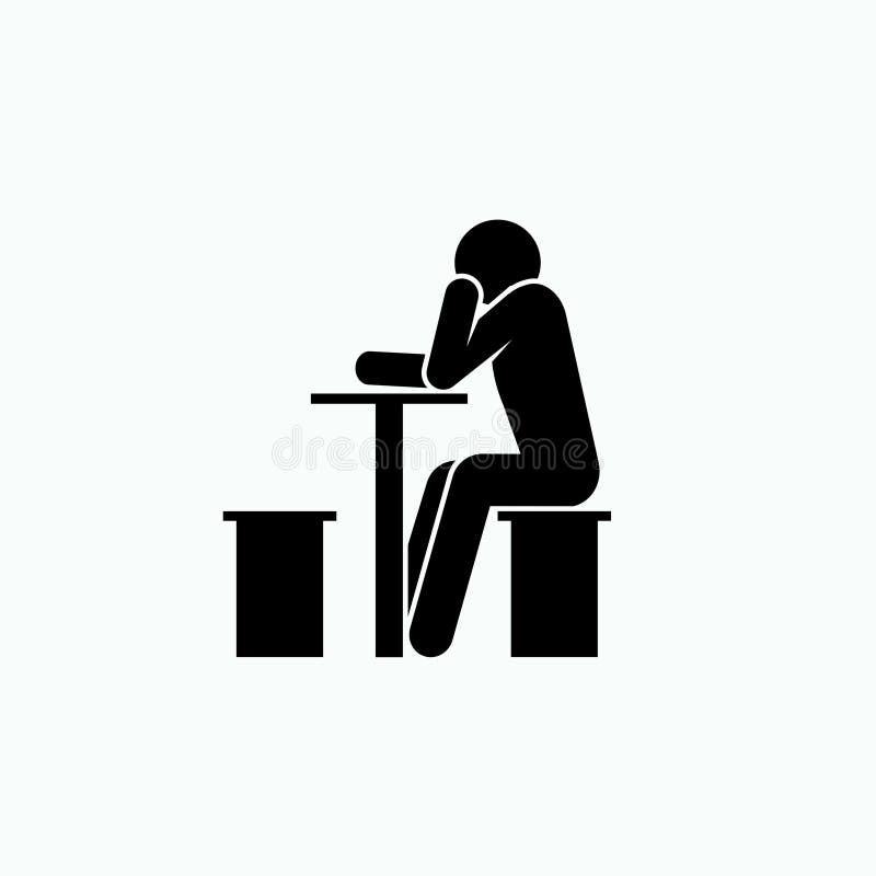 Alone Icon. Lonely Symbol - Vector. Basic RGB. Stock Illustration ...