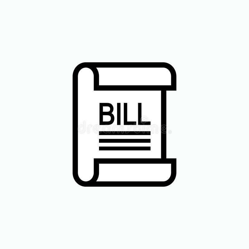Bill Icon. Invoice, Payment Amount Symbol - Vector. Basic RGB. Stock ...